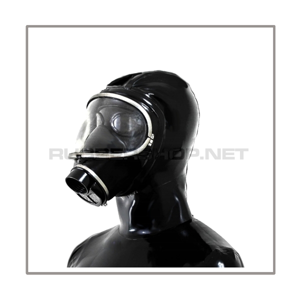 Rubberdesire.com - Deluxe MSA-AUER gasmask-zipperhood-system HEAVY-3S with rebreathing-bag-set